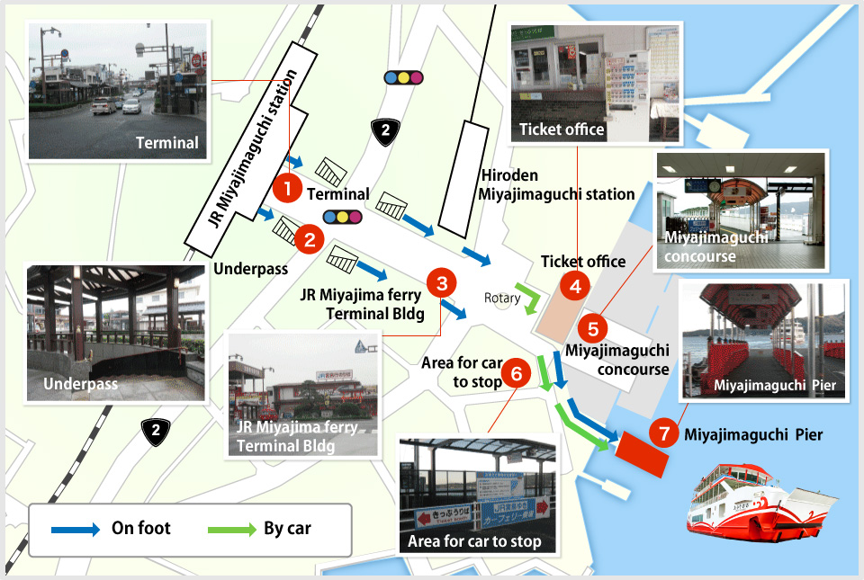 Access Information - West Japan Railway Miyajima Ferry