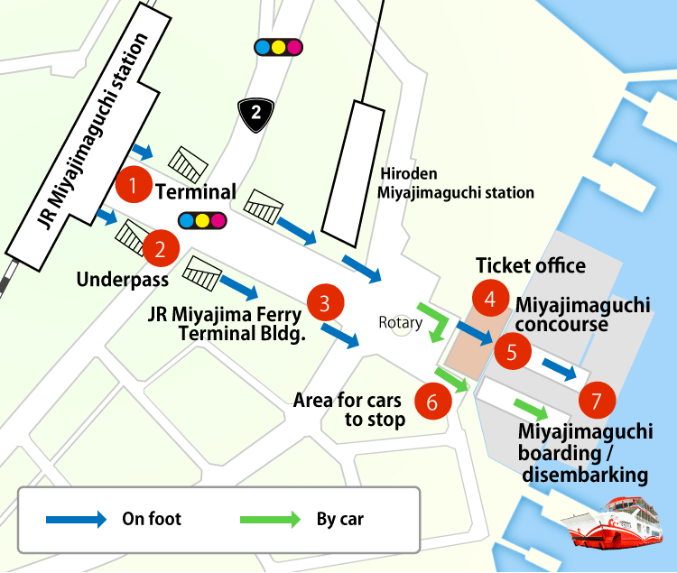 Access Information - West Japan Railway Miyajima Ferry